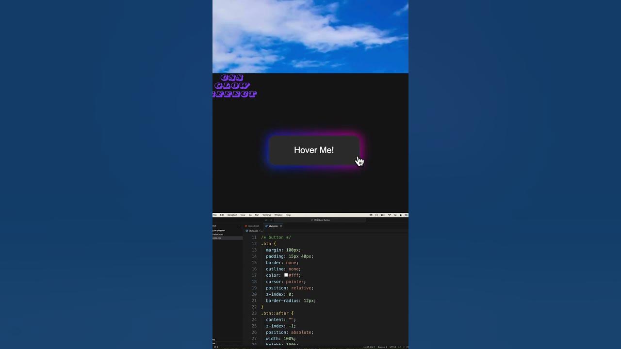 Css Glow Effect Csscoding Cssanimationtutorial Csstutorial Youtube