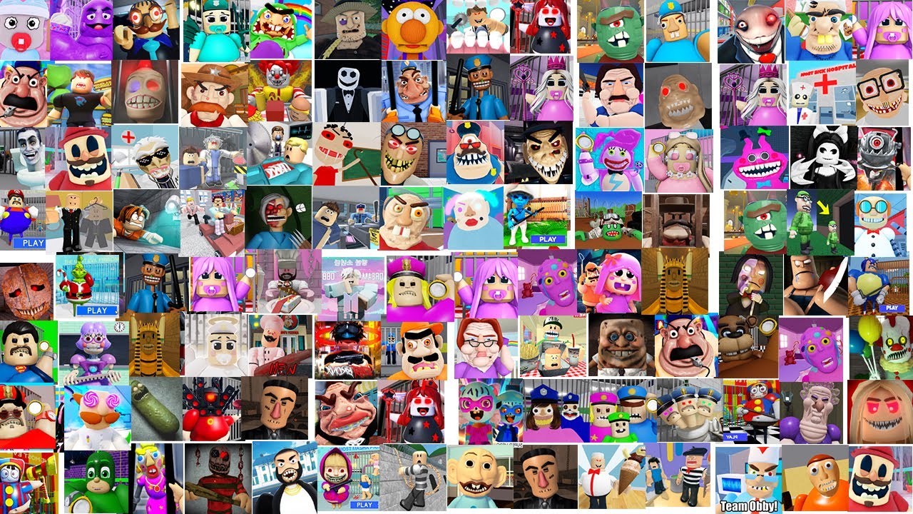 all the scariest ghost bosses obby roblox BARRY, POLICÍA, BETTY'S ...