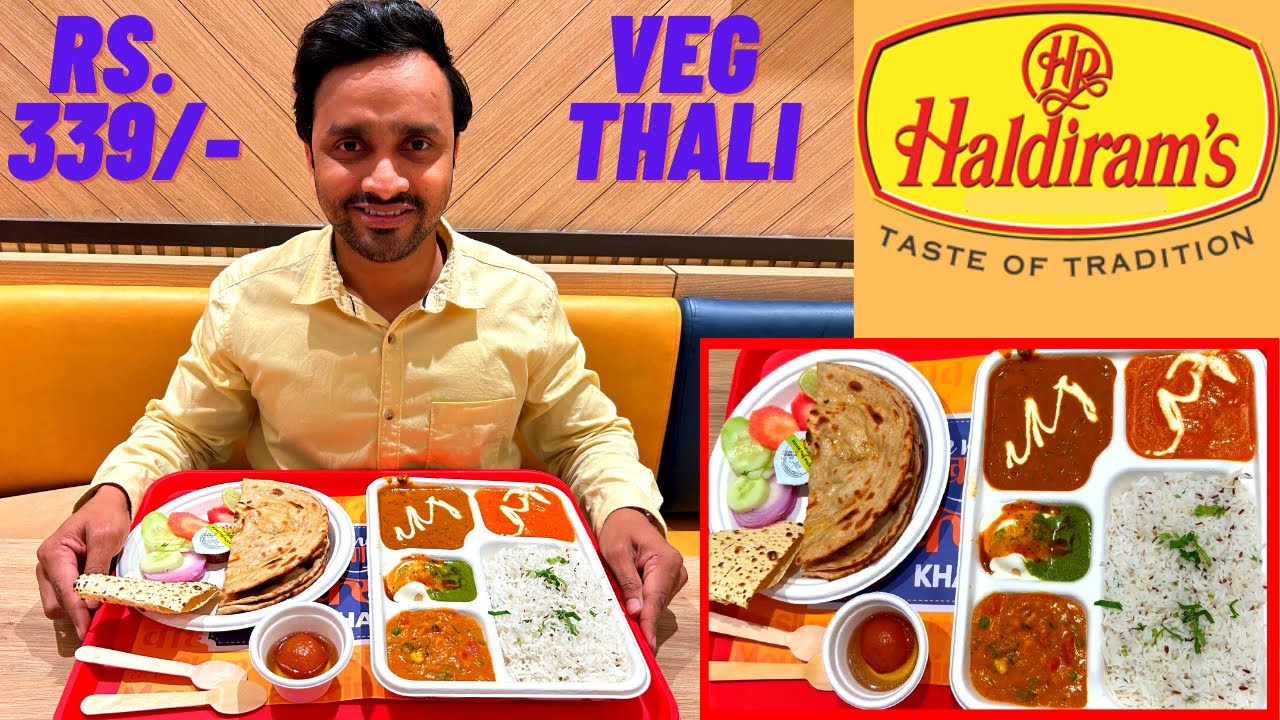 HALDIRAM'S NAWABI DELUX THALI | VEG THALI🥘 - YouTube