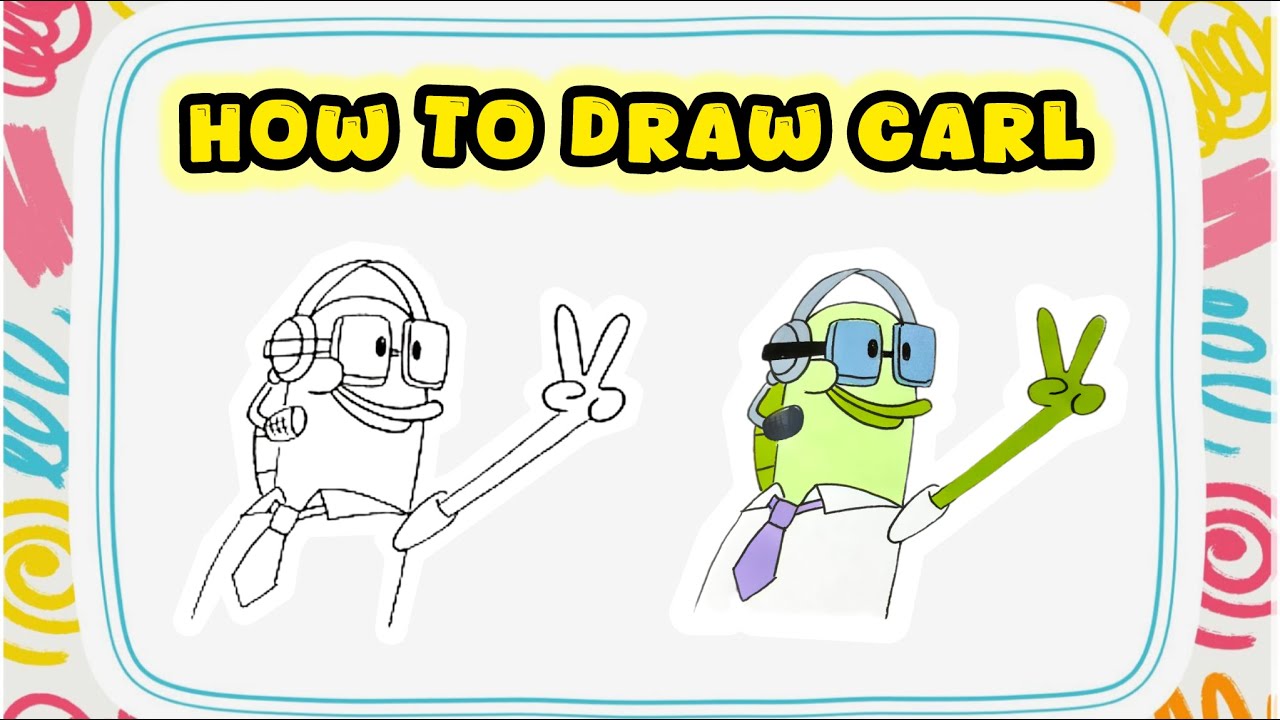 How to Draw Carl from SpongeBob SquarePants – Simple Cartoon Tutorial ...