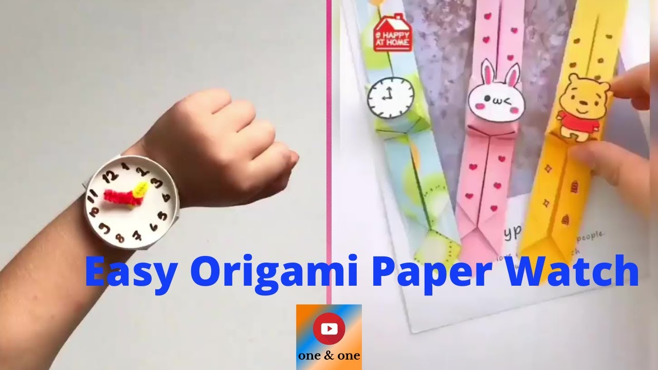 Hand Craft for kids | Easy origami paper watch | Art and craft for kids ...
