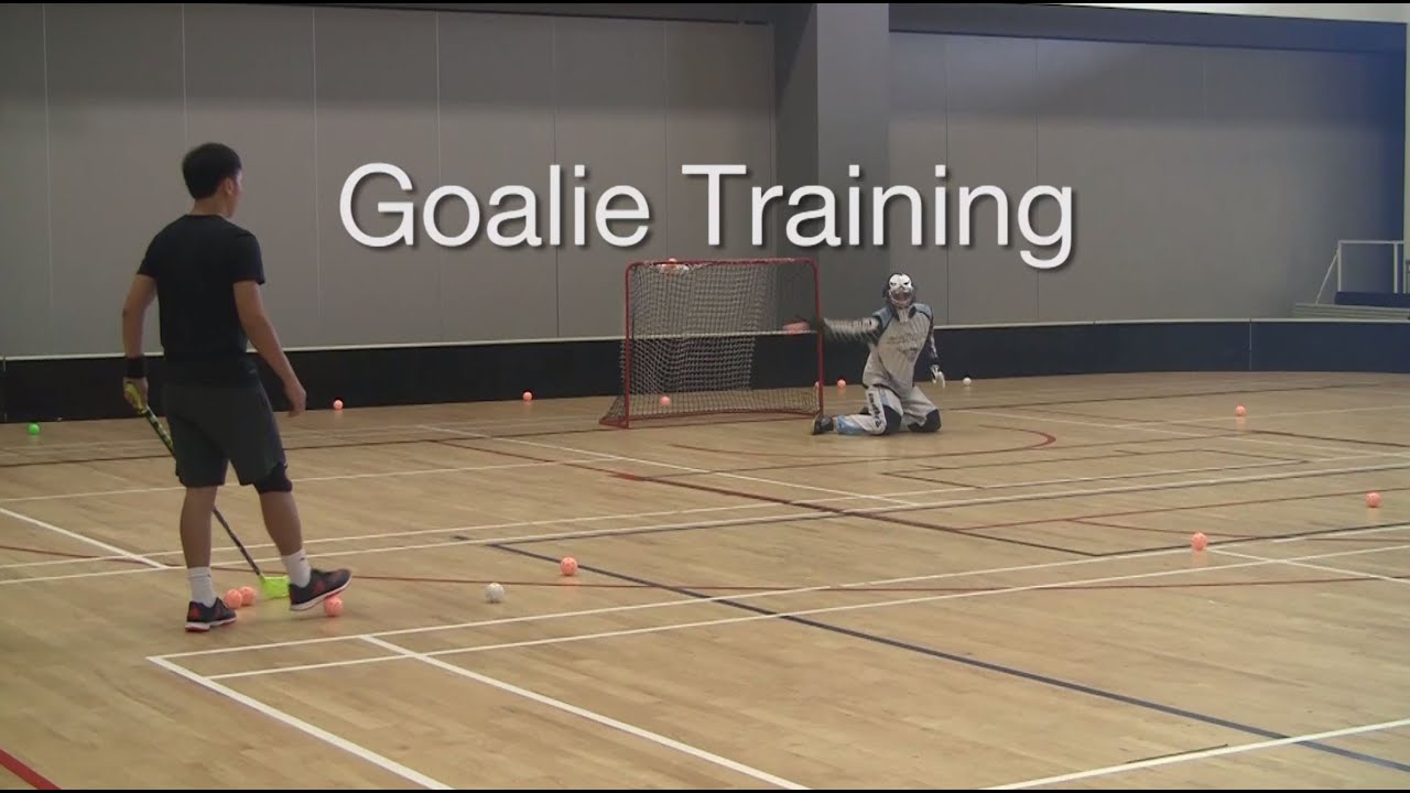 Floorball Goalie Training - YouTube