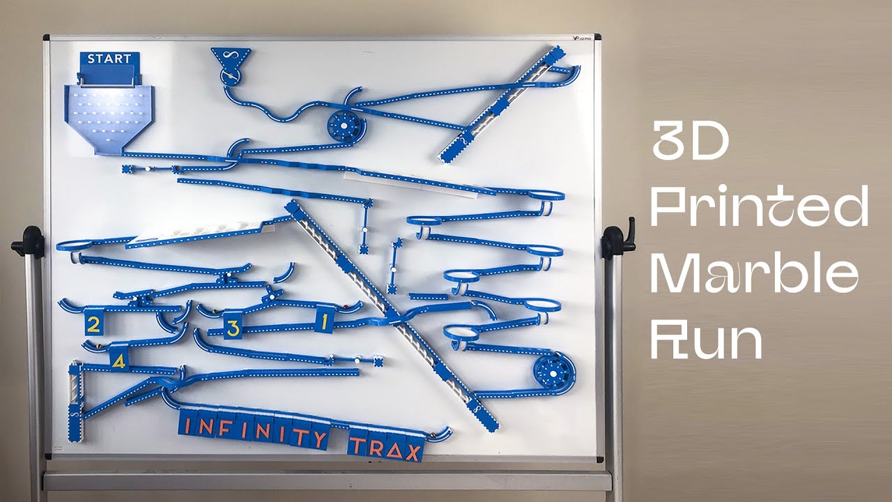 3D Printed Marble Run on a Magnetic Whiteboard - YouTube