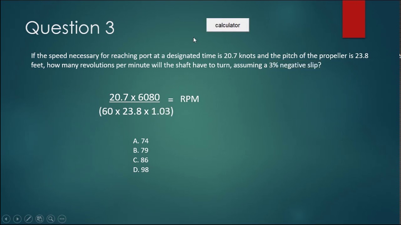 Terrestrial Navigation Lesson 4 B (Speed by RPM) - YouTube