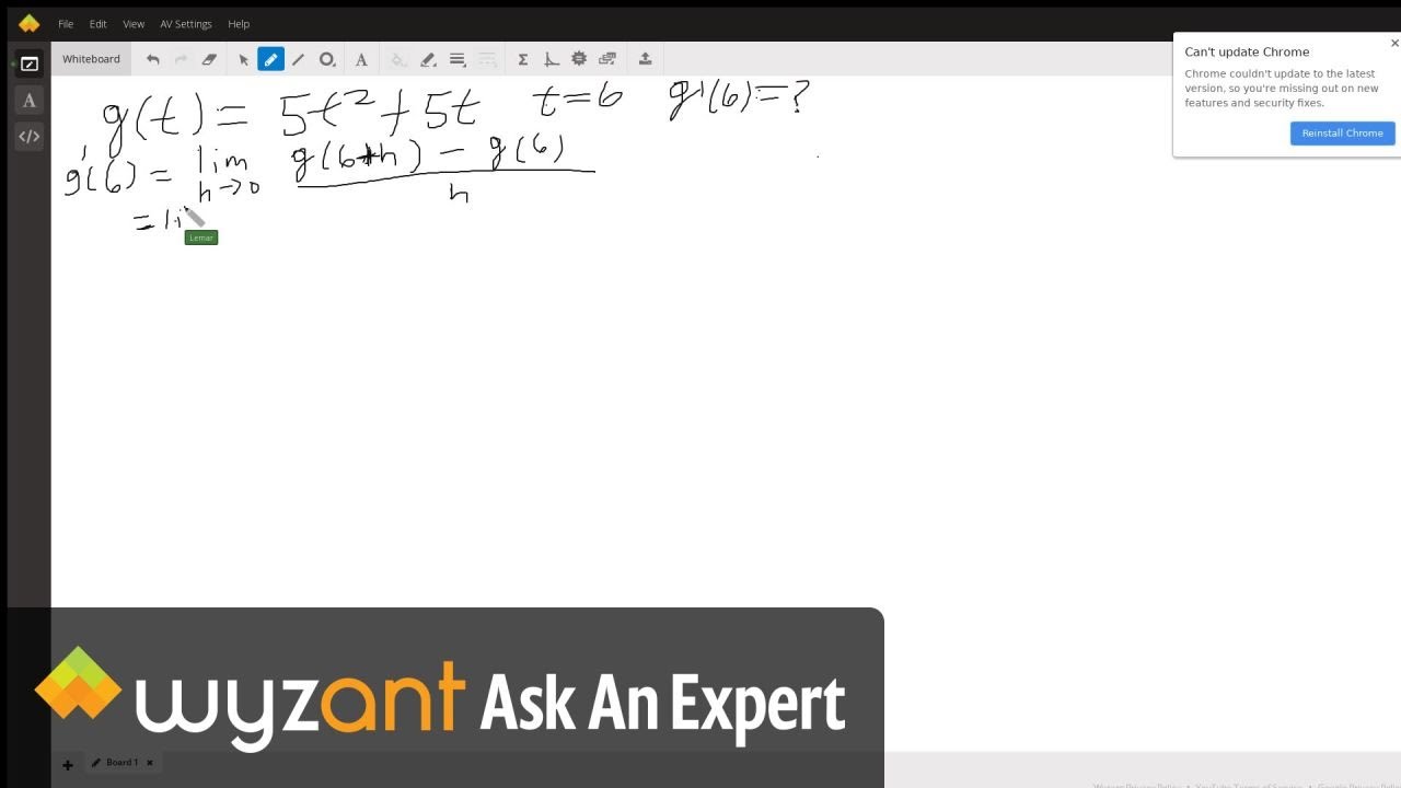 Find The Derivative Of G t 5t 2 5t At T 6 Algebraically YouTube Find The Derivative Of G t 5t 2 5t At T 6 Algebraically YouTube