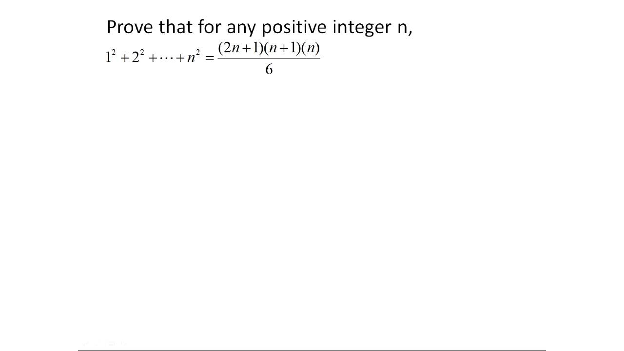 MTH 215 - Proof by Induction Examples (Discrete Math) - YouTube