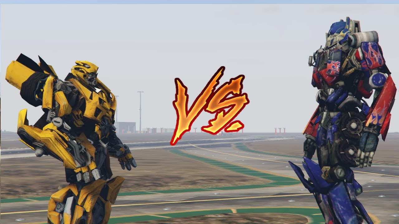 GTA V - Optimus Prime vs Bumble Bee - YouTube