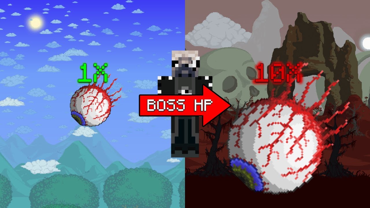 How to Multiply your Enemy and Boss HP by 10X in Terraria - YouTube