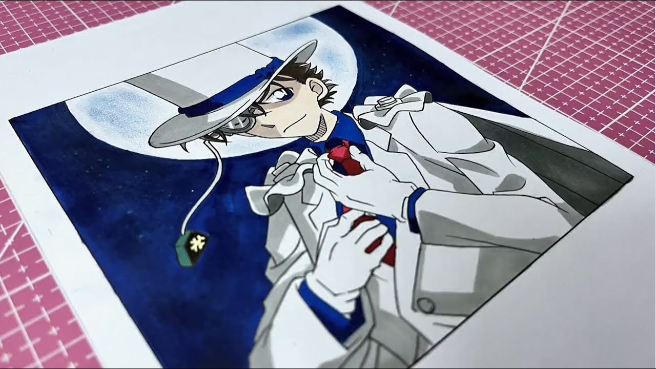 Kaito kid drawing process | Draw so easy Anime - YouTube