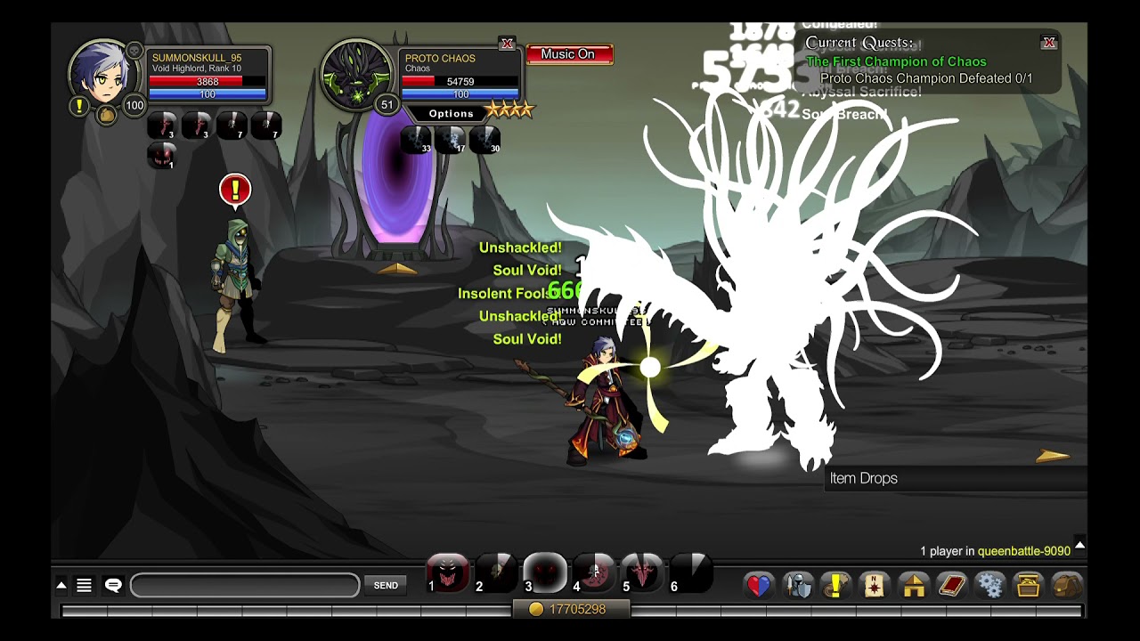 AQW - Void HighLord Class Solo Boss | Proto Chaos & Queen Of Monster ...
