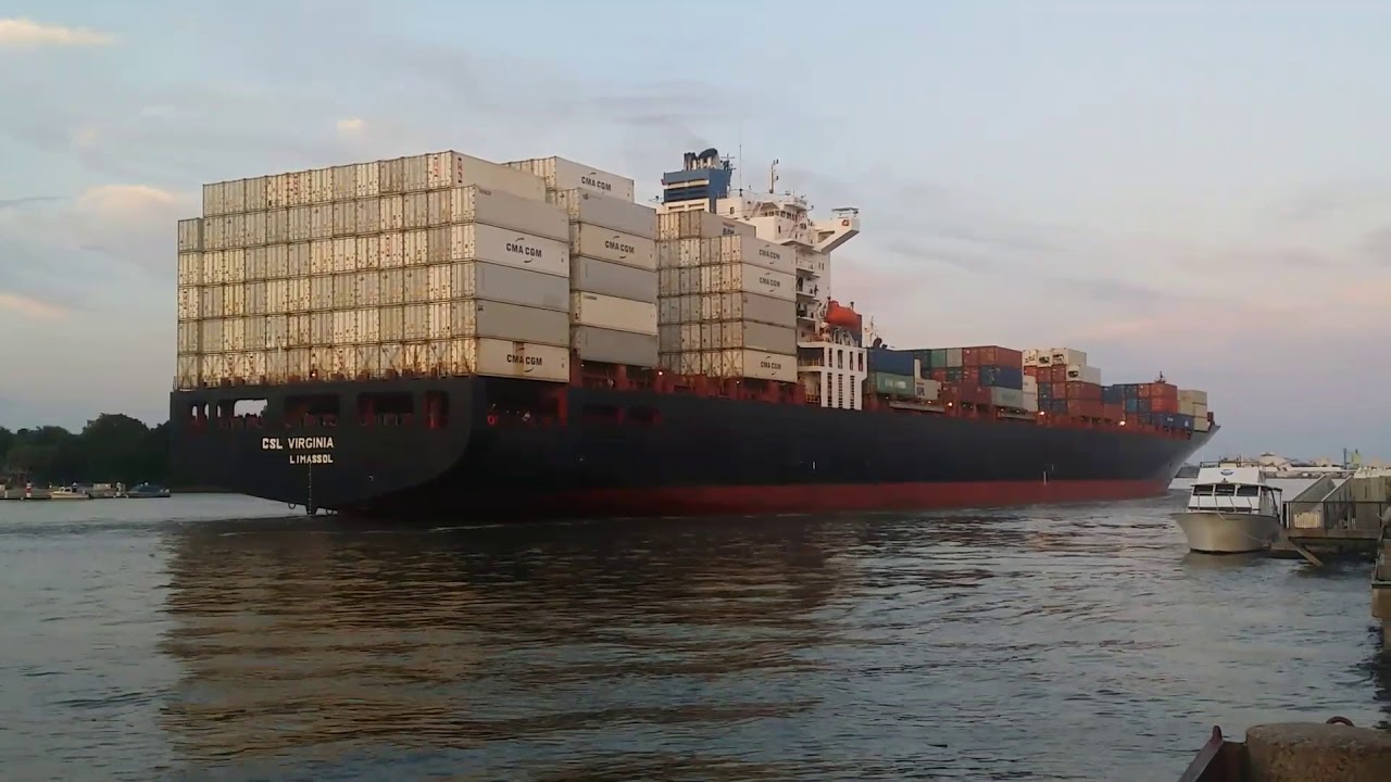 Container Ships Savannah GA - YouTube