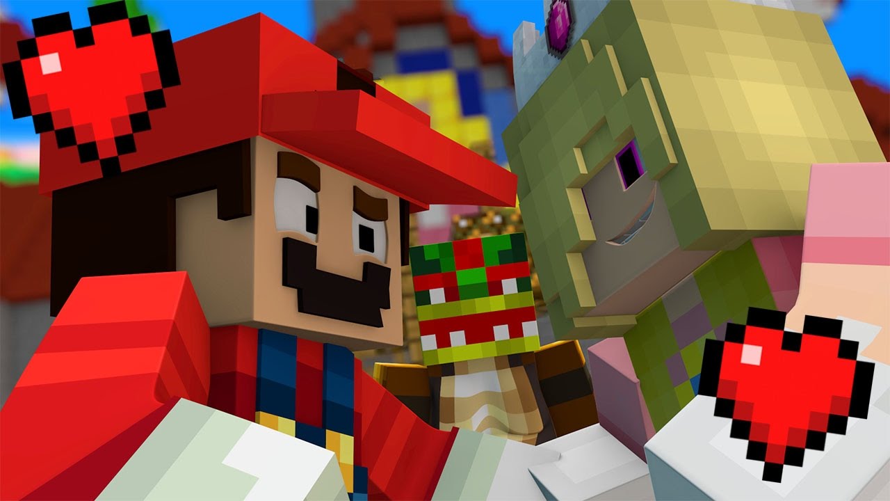 Minecraft - SUPER MARIO RUN - MARIO KISSES PRINCESS PEACH! (Minecraft ...