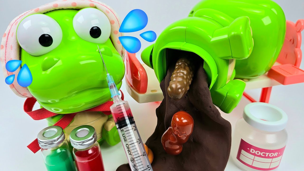 [💫Toy ASMR💫] 💩Pororo Doctor Toys & Potty Training | 크롱 변비치료 Satisfying ...