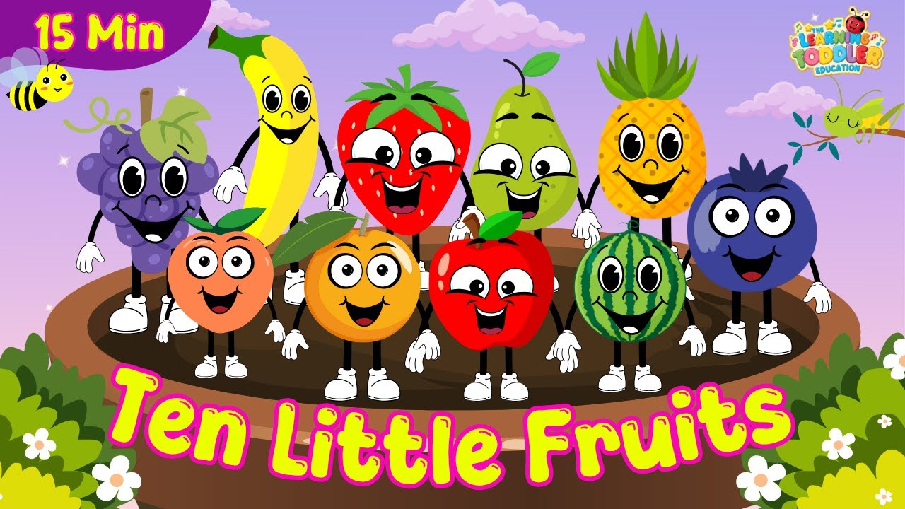 Ten Little Fruits | Songs for KIDS | Best Toddler Learning Song - YouTube