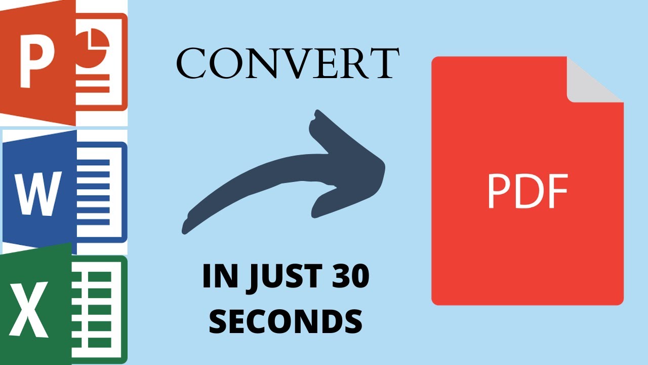 Learn how to Convert word,excel,powerpoint files to Pdf in 30 seconds ...