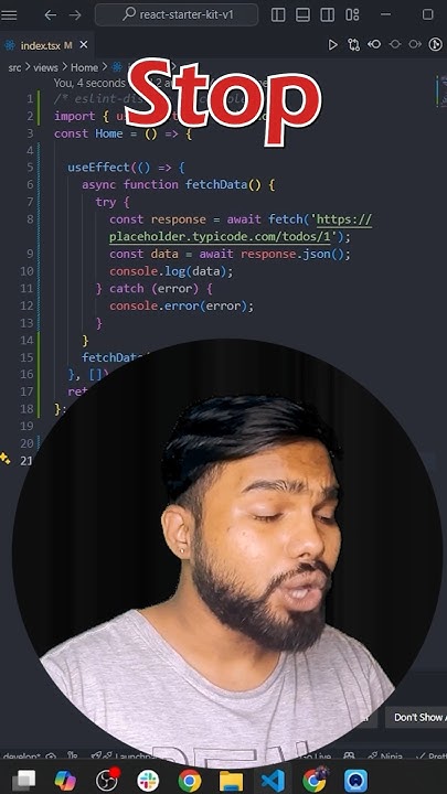 Don't use useEffect in react 🚫 - YouTube