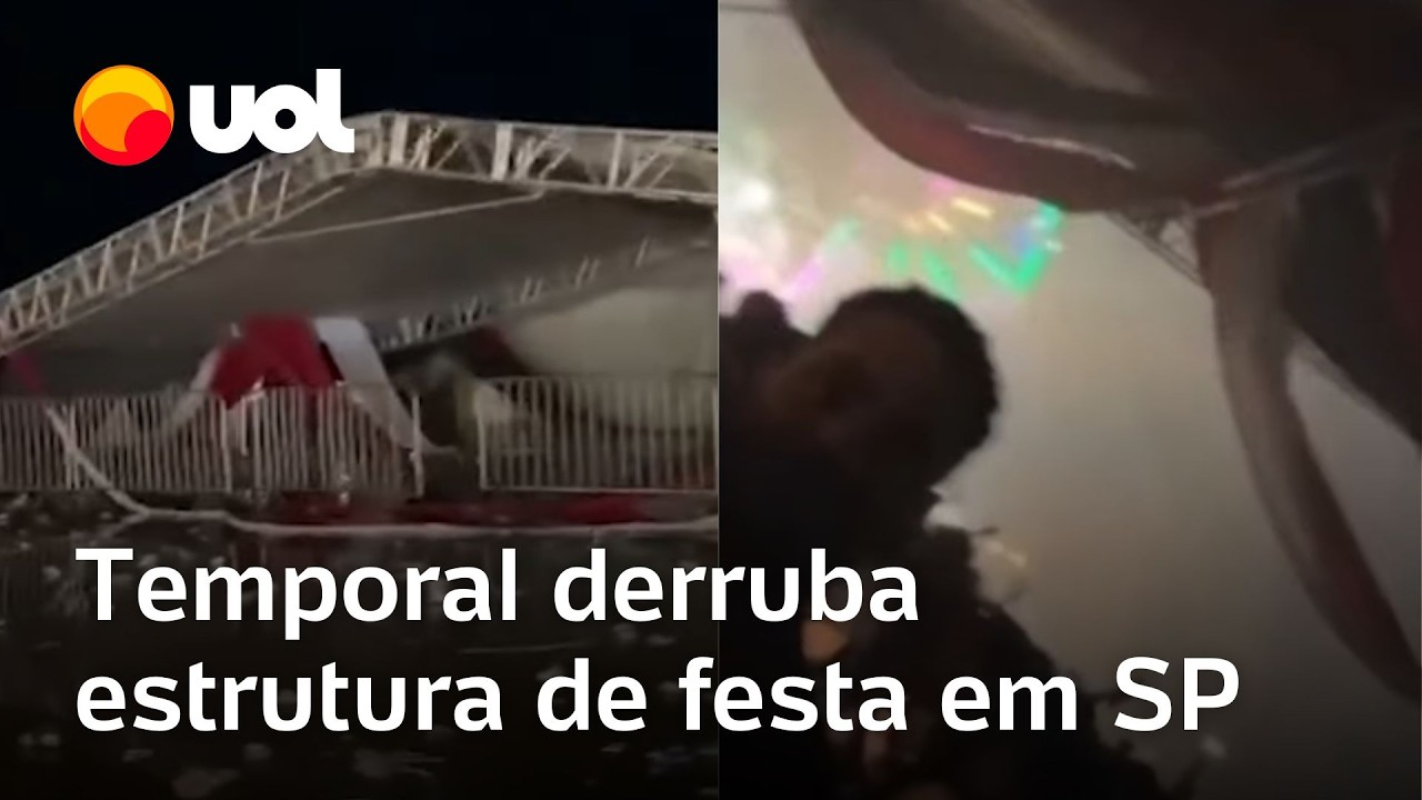 Vídeo mostra desespero em temporal que derrubou estrutura de festa ...