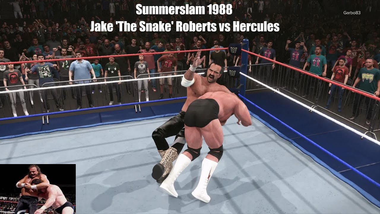 WWF Summerslam 1988 - Jake 'The Snake' Roberts vs Hercules - YouTube