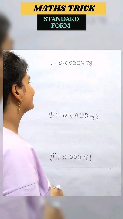 WRITE IN STANDARD FORM| HOW TO CONVERT THE NUMBER IN STANDARD FORM ...
