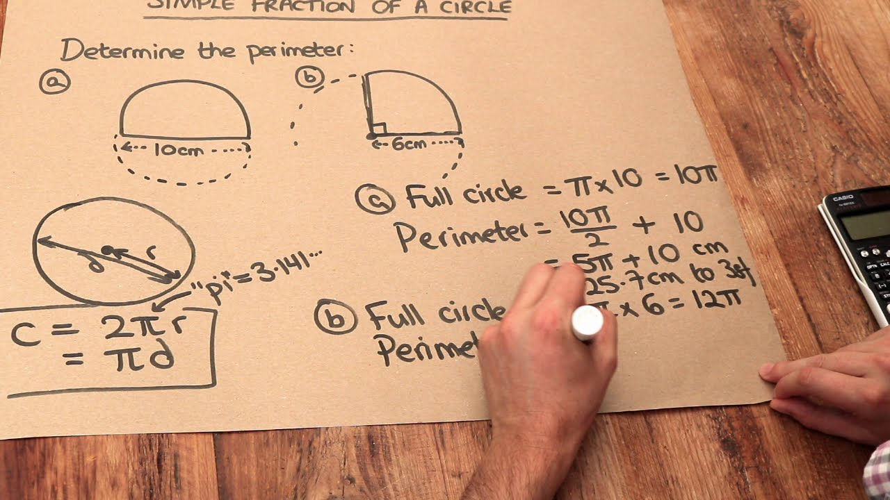 Key Skill - Find the perimeter of a simple fraction of a circle. - YouTube