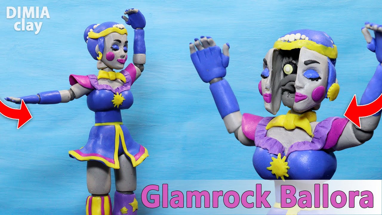 Glamrock Ballora Animatronic made of Clay FNAF Security Breach | Dimia ...