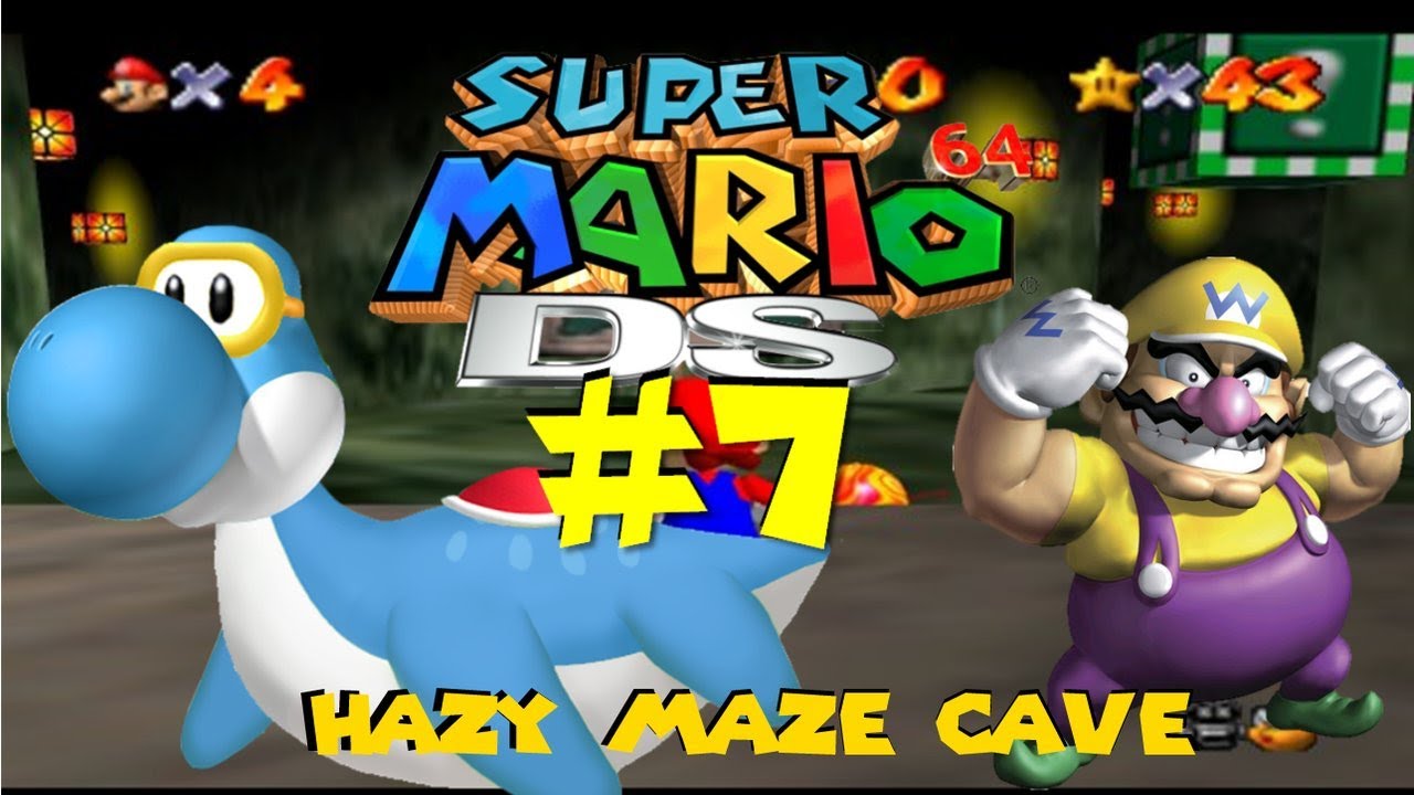 Super Mario 64 DS - Part 7: Hazy Maze Cave (Course 6 | 100% Walkthrough ...