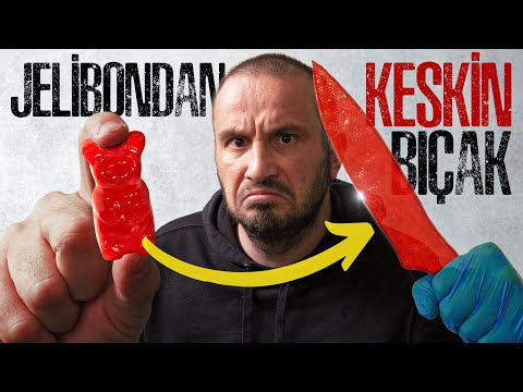 JELİBONDAN HER ŞEYİ KESEN BIÇAK YAPTIM!