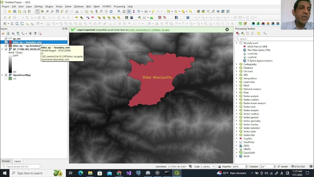 Landslide Susceptibility Analysis using QGIS and Grass GIS, Part-1: DEM and digitizing of ...