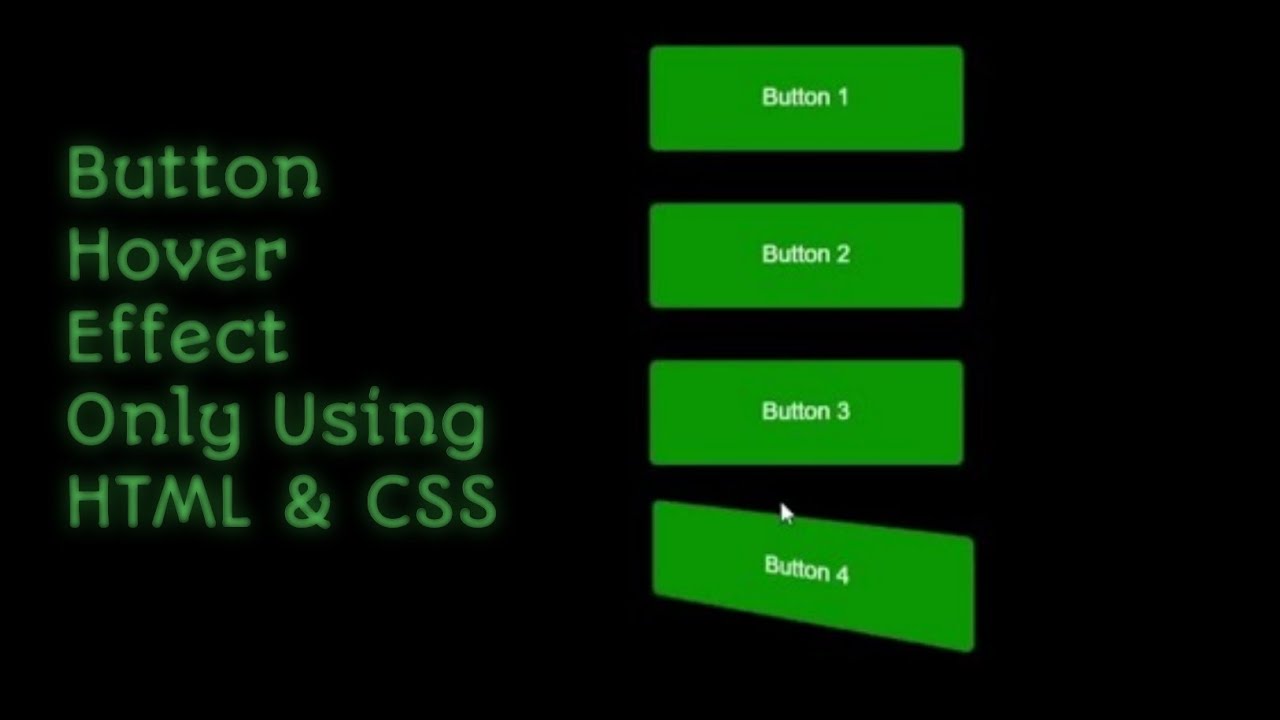 Tutorial Membuat Button Hover Effect Only Using HTML & CSS - YouTube