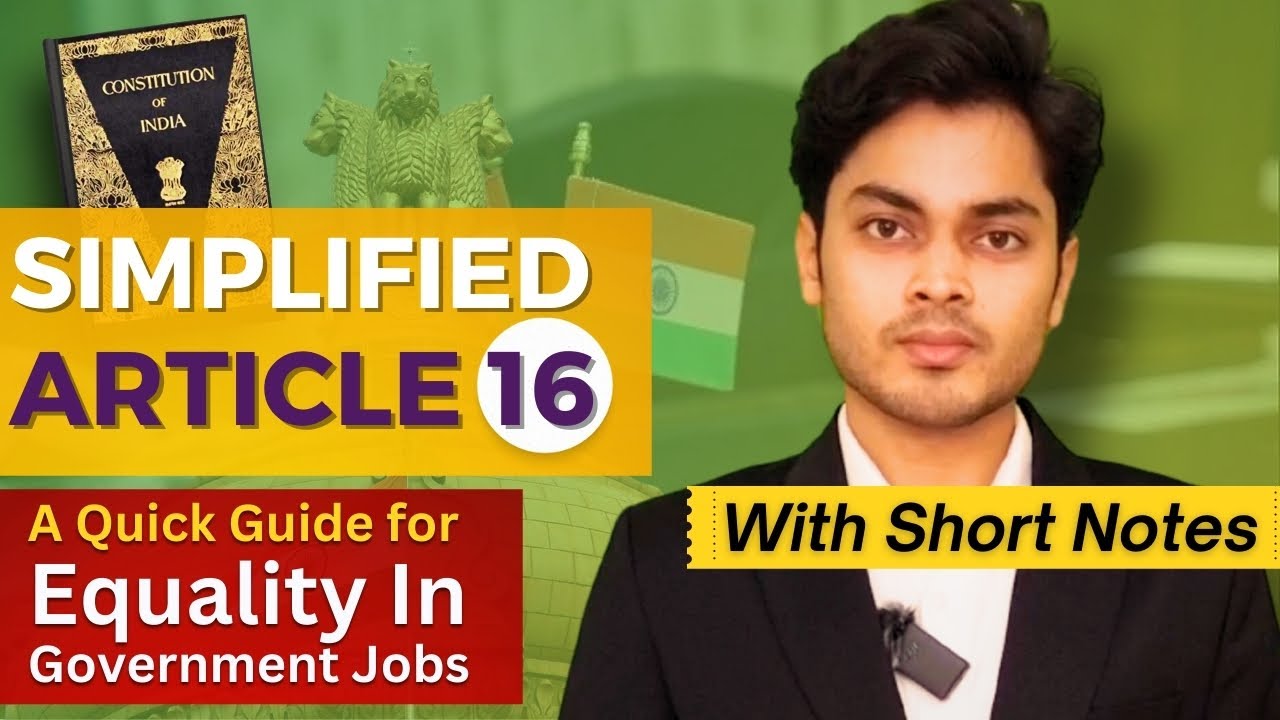 Constitution | Article 16 | Government Jobs | Right to Equality ...