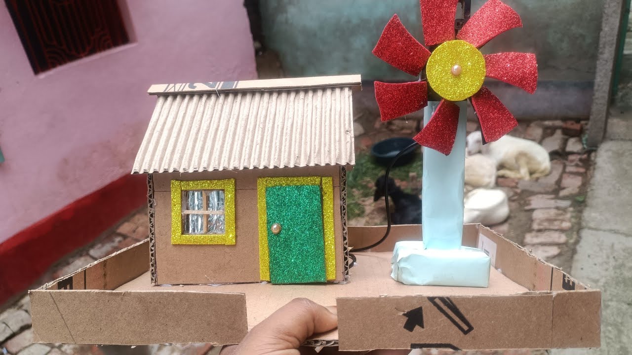 how to make cardboard windmill || Science project working models || # ...