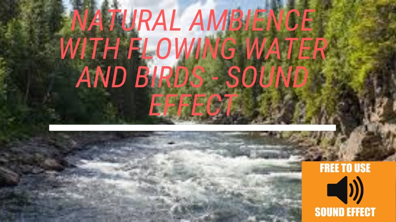 Natural ambience with flowing water and birds || Full HD Sound ...