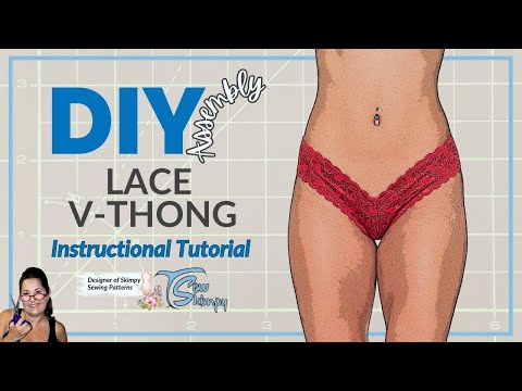 Lace V-Thong Sewing Pattern Assembly Tutorial 🧵Assemble Sew Skimpy  Lace Thong #pdfpattern #diy  ✂️🪡