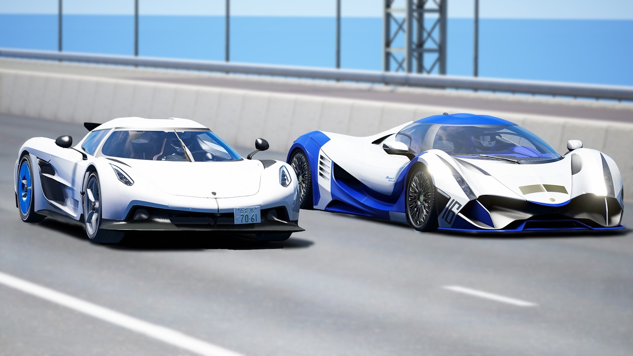 10,000 HP!!! Koenigsegg Jesko Absolut vs 2025 Devel Sixteen | DRAG ...