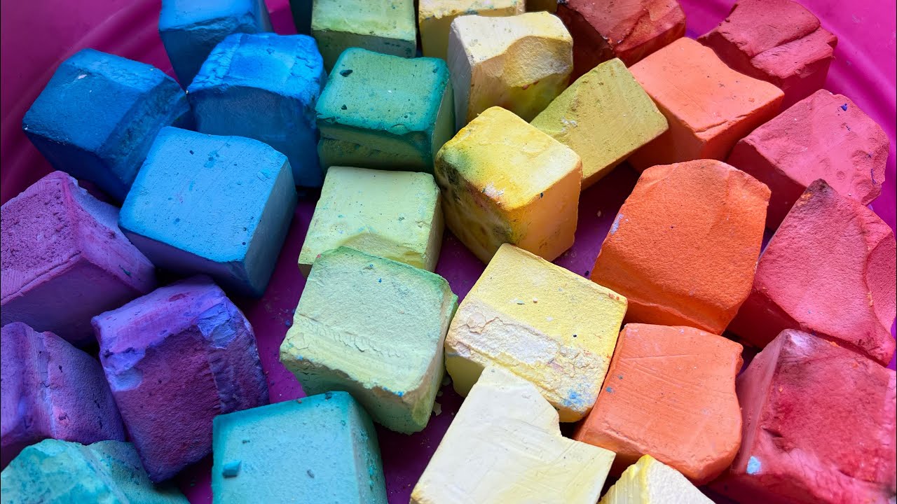 Dyed Gym Chalk Cube Rainbow 🌈 • Satisfying Crunchy Chalk • Sleep Aid ...