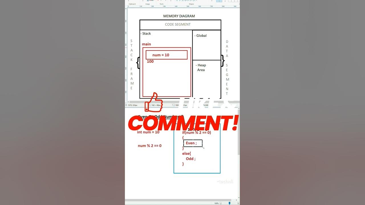 Memory diagram : Check is number even or odd ? #technil - YouTube