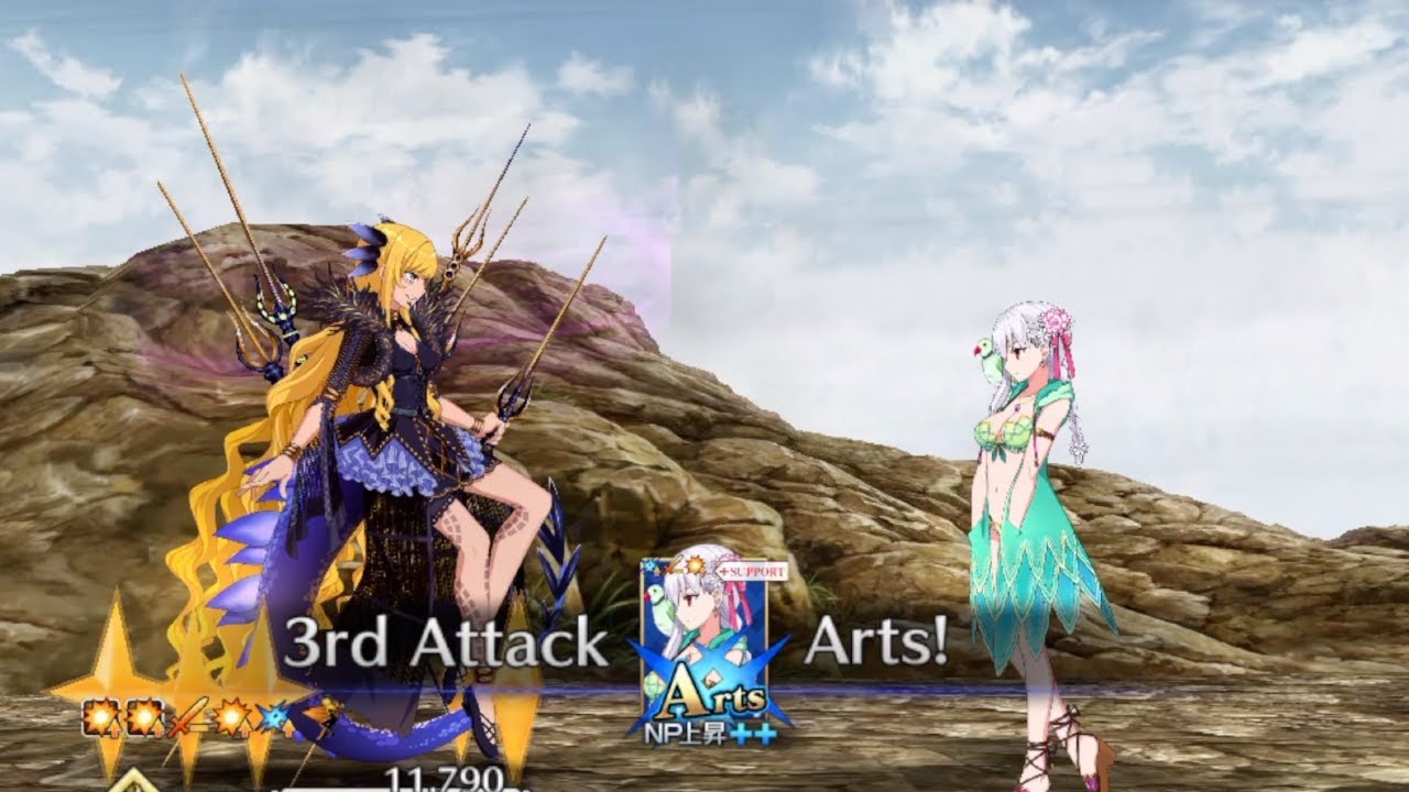 [FGO] Vritra VS Summer Kama (NPC) solo - YouTube