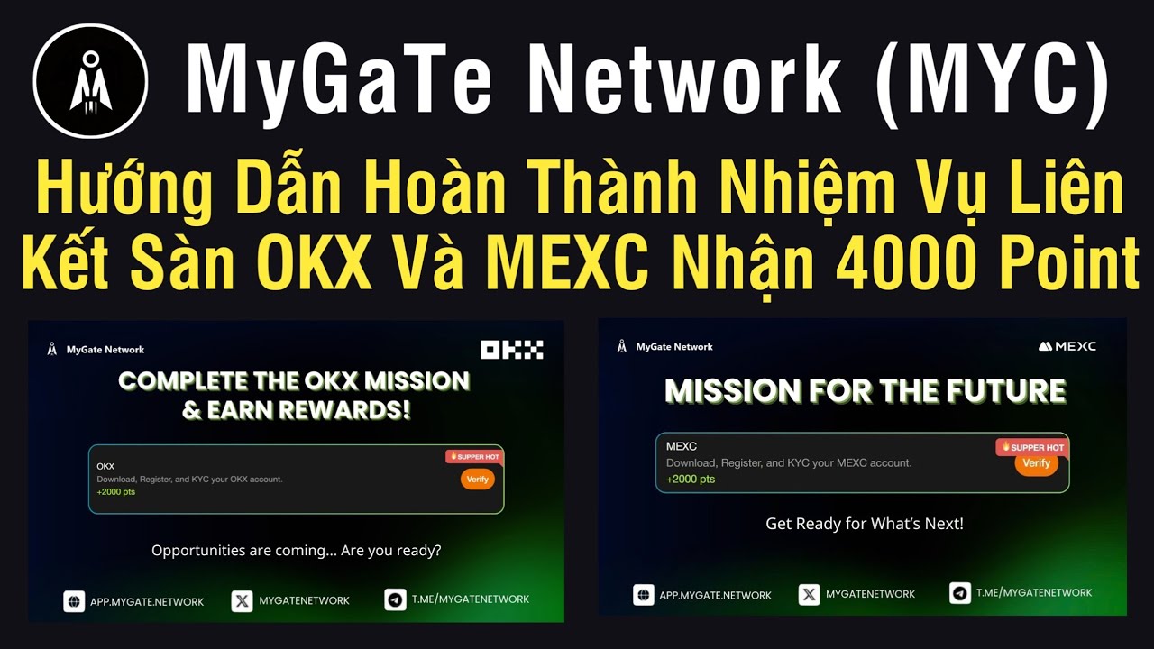MyGaTe Network (MYC) Hướng Dẫn Hoàn Thành Nhiệm Vụ Liên Kết Sàn OKX Và ...