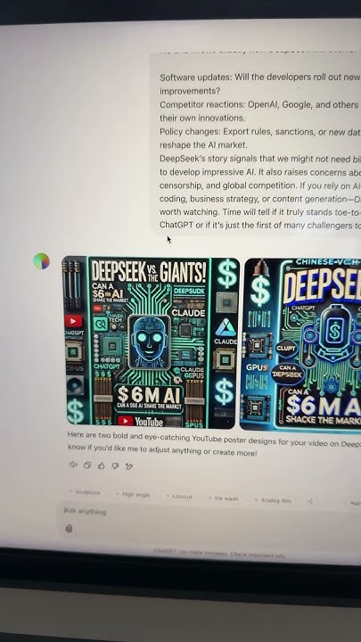 This is my experience of using Dall-e to create YouTube posters. #deepseek #dalle #genai - YouTube