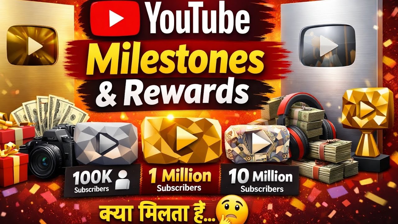 🤑हर Subscriber Milestone पर मिलता क्या है?🎁 Full Guide /🤑 YouTube ...