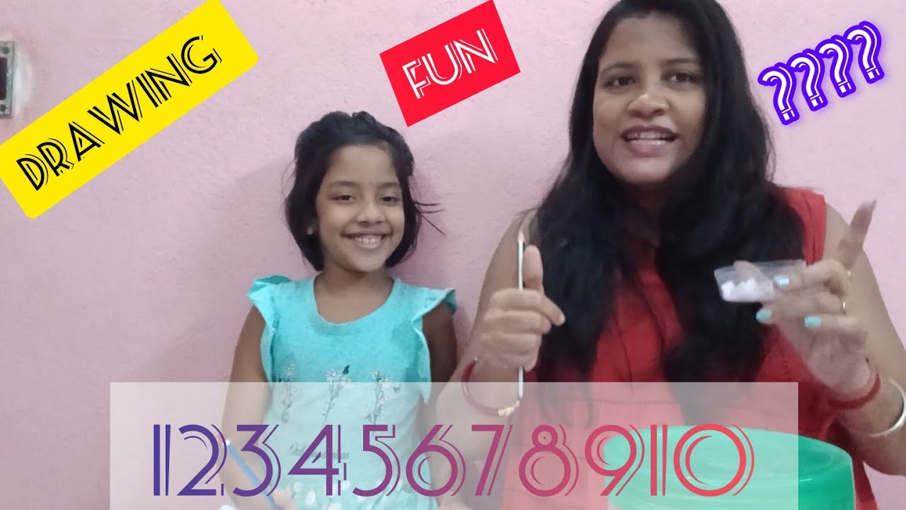 অদ্রিজার আর আমি 12345678910 নাম্বার দিয়ে ড্রইং প্রতিযোগিতা করলাম 😍 # ...
