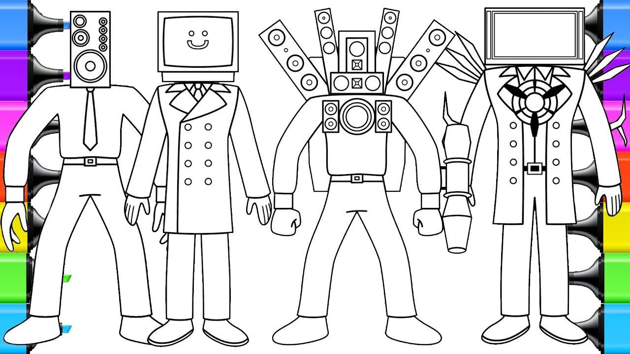 Skibidi Toilet 🚽 TITAN SPEAKERMAN & TITAN TVMAN | Coloring Pages | How ...