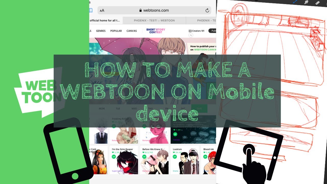How to make and publish a Webtoon on mobile device . - YouTube