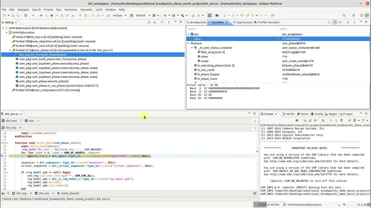 How to use Conditional Breakpoints in DVT Eclipse IDE - YouTube