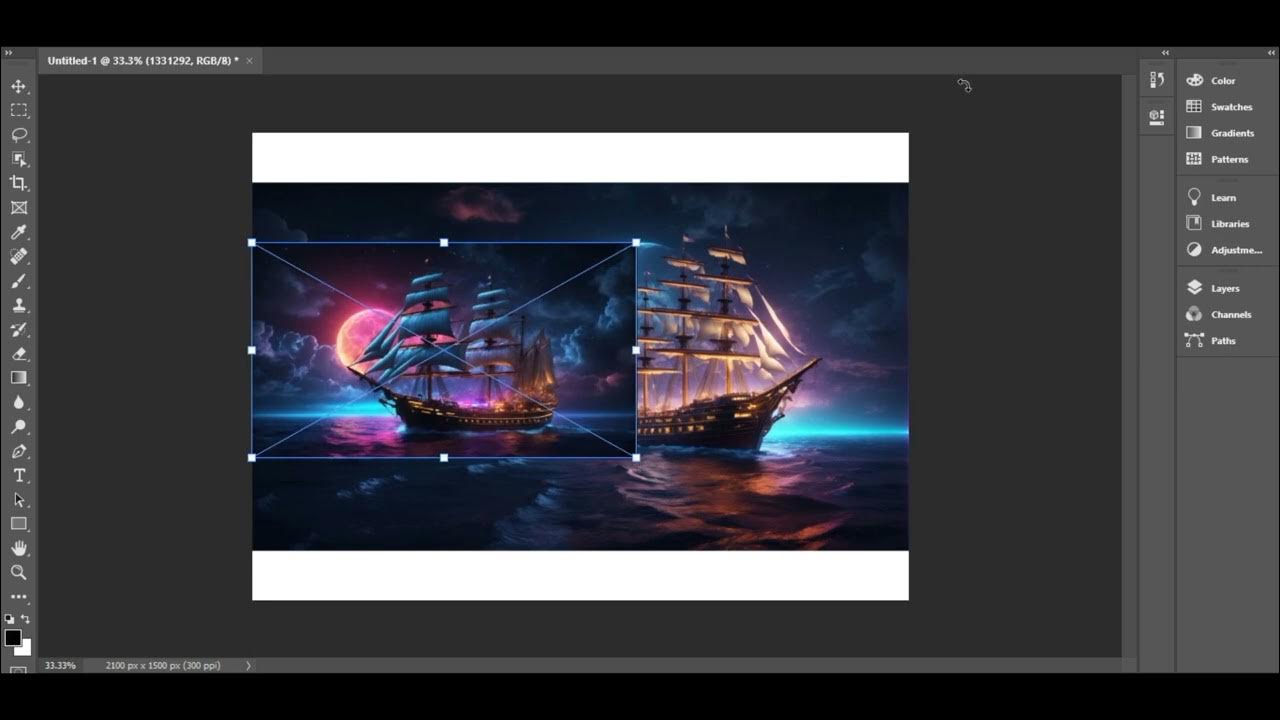 How to Merge two Images in Photoshop | Photoshop tutorials - YouTube