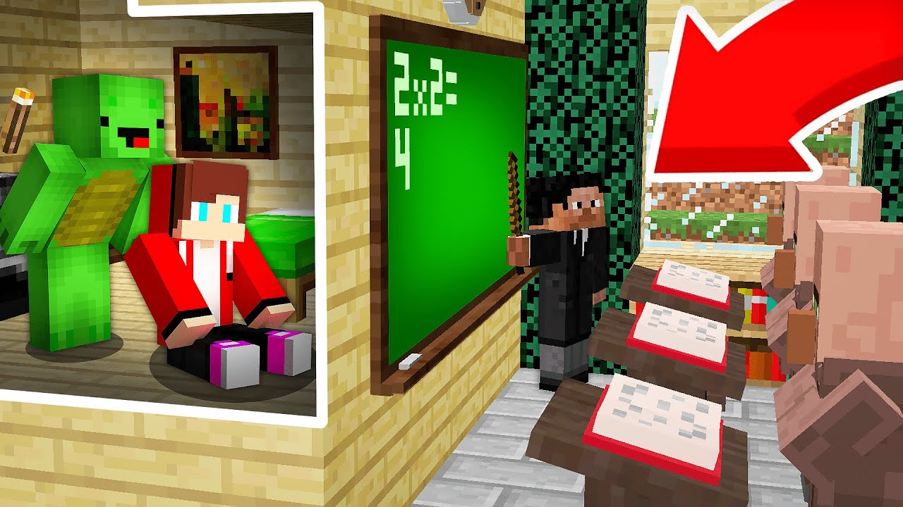 Mikey and JJ Opened a MOB SCHOOL in Minecraft Maizen? - YouTube