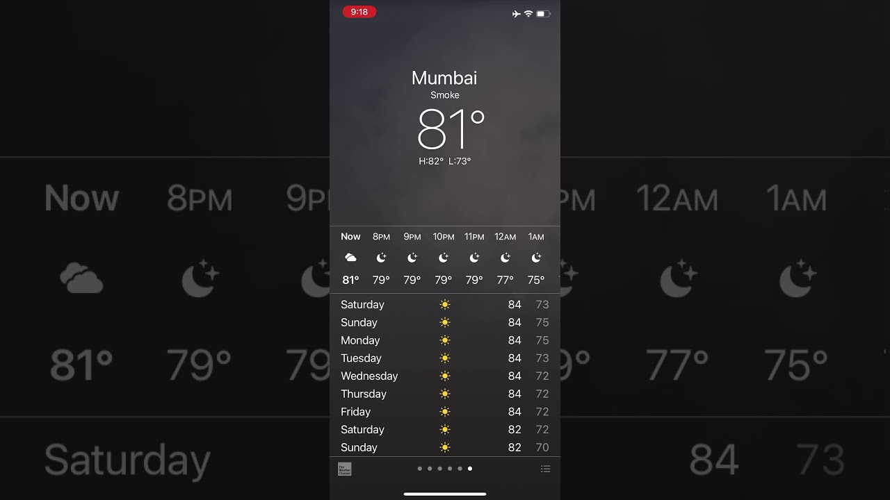iOS Weather animation: Smoke Night - YouTube