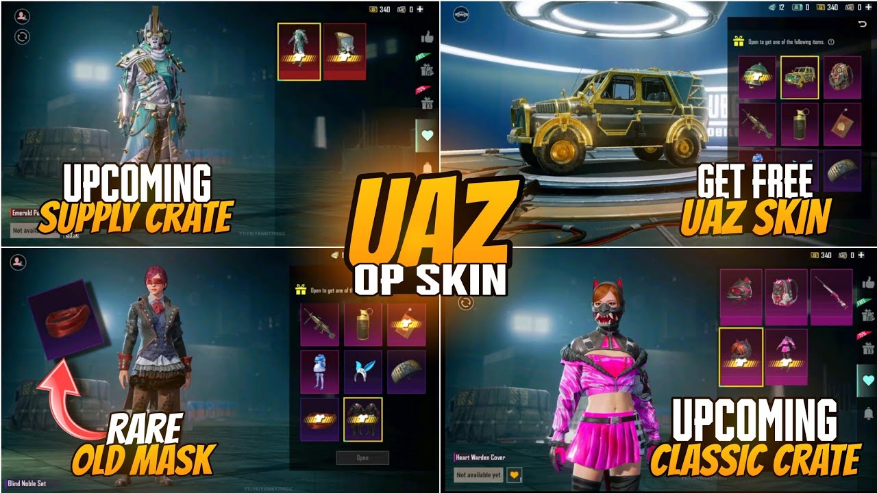 OP 😱 UAZ Skin | Blind Noble Mask | Upcoming Supply Crate | Next Classic ...