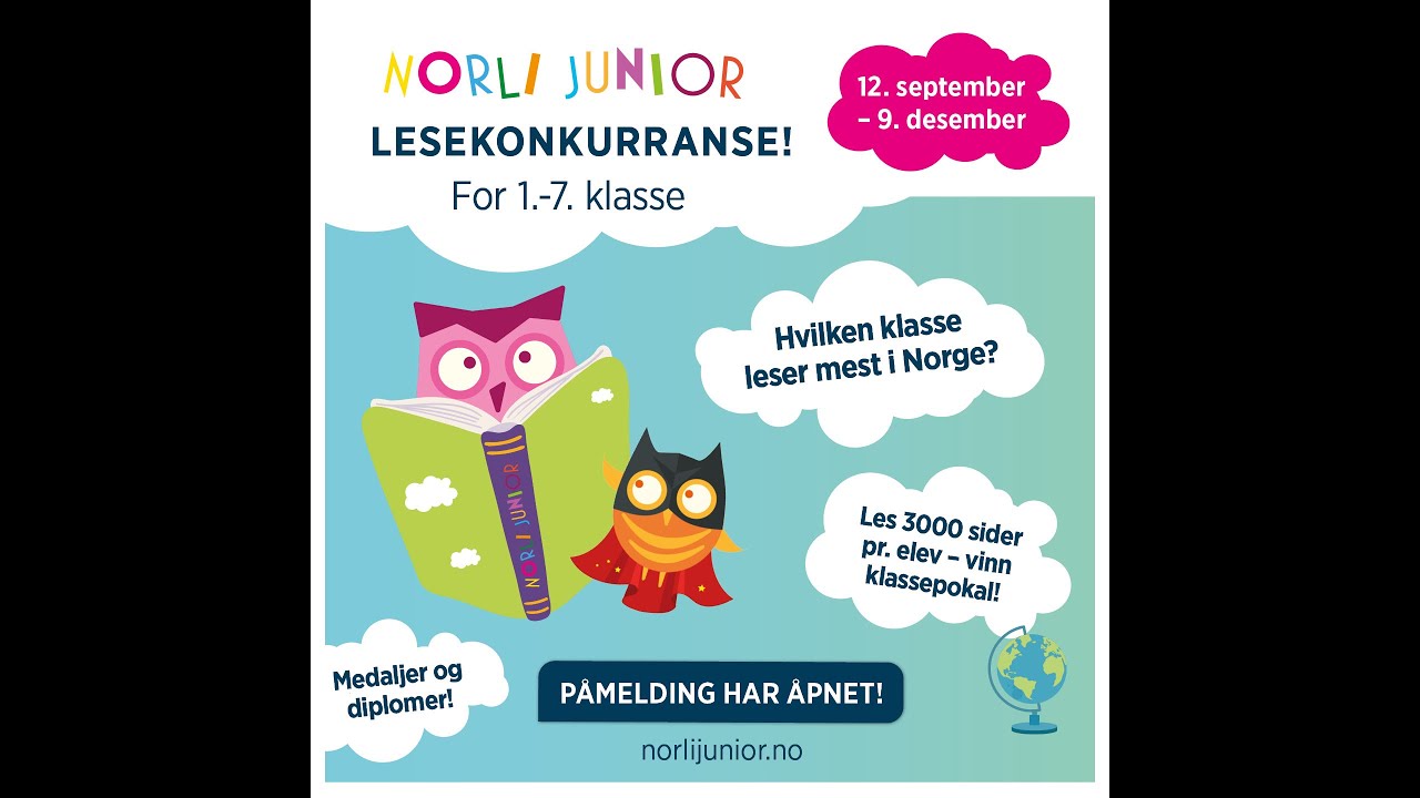 Norli Junior Lesekonkurranse 2022 - LYKKE TIL! - YouTube