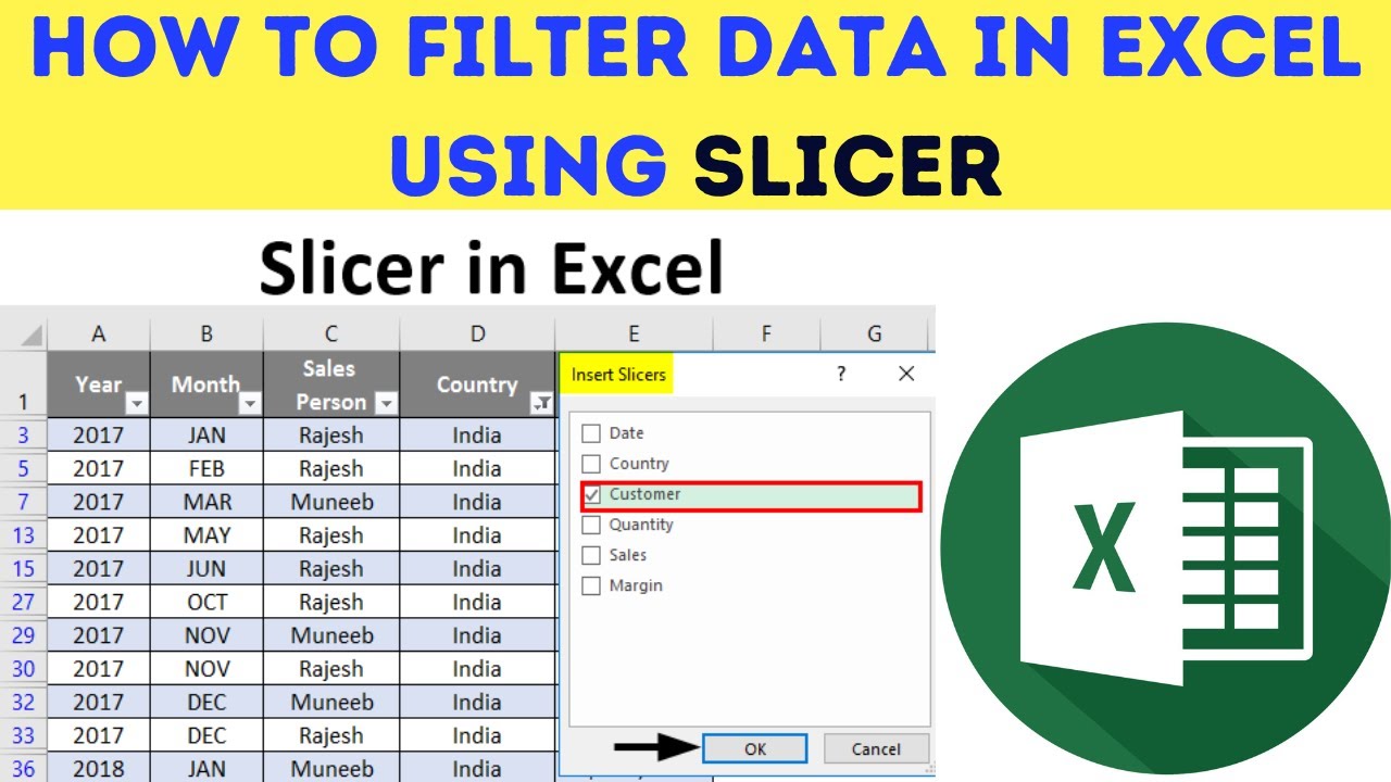 How to use Slicer in Excel|Advance Filter Option for Excel Data|# ...